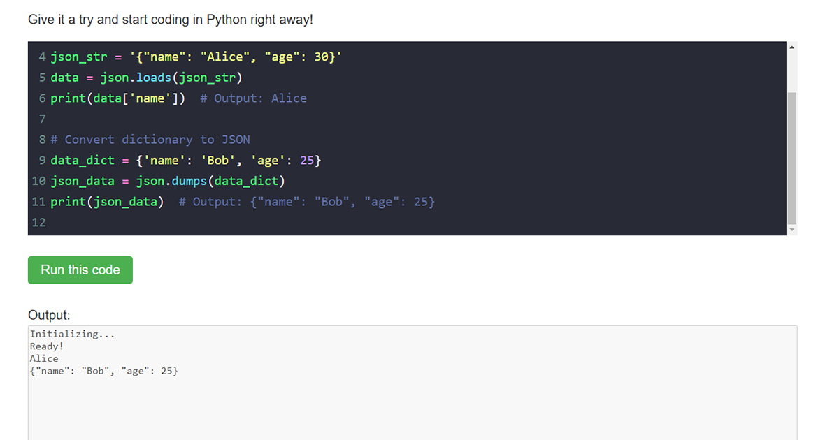 Tool to get started with Python